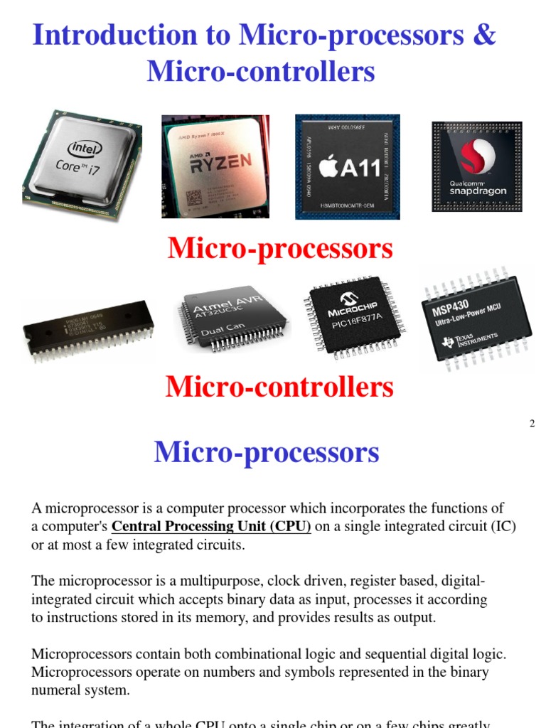 Introduction To Micro-Processors & Micro-Controllers | PDF | Microcontroller | Central ...