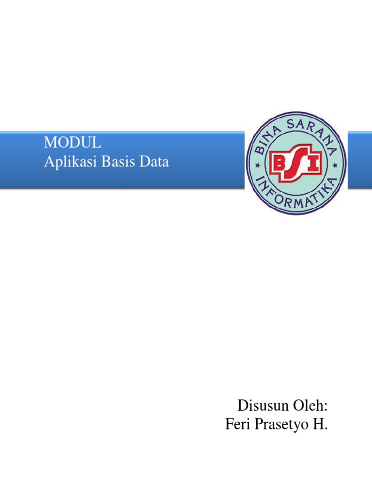 Modul Lengkap Aplikasi Basis Data | PDF | Komputer