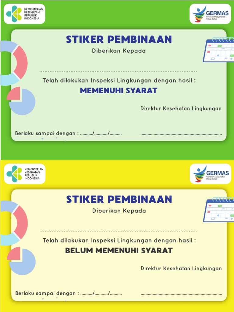 Stiker Pembinaan Kesehatan Lingkungan | PDF | Teknologi & Rekayasa