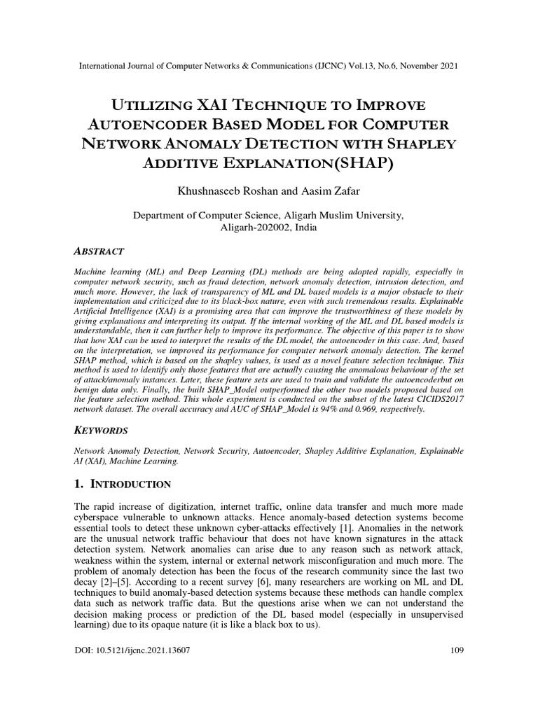 Utilizing Xai Technique To Improve Autoencoder Based Model For Computer