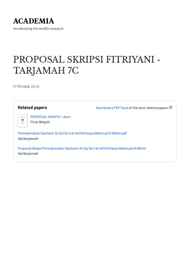 PROPOSAL - SKRIPSI Kualitatif | PDF