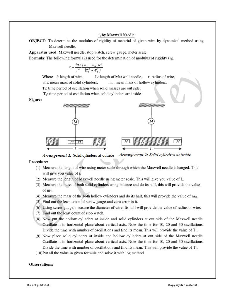 Maxwell Needle | PDF | Stiffness | Mechanics
