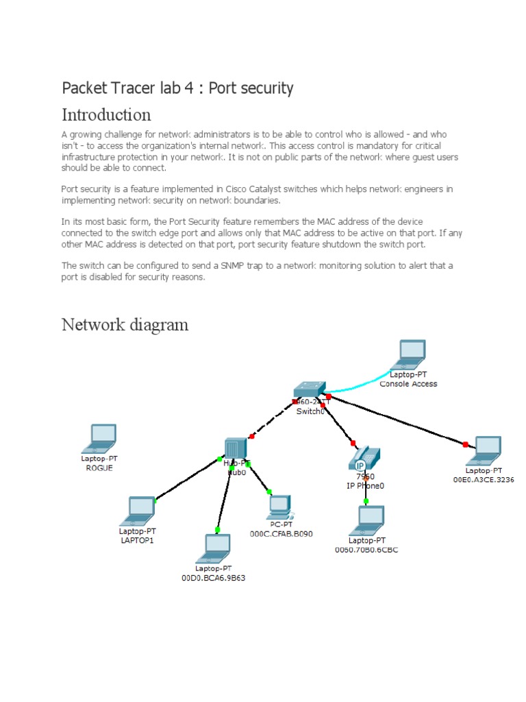 Packet Tracer Laboratory Exercise | PDF | Network Switch | Computer Network