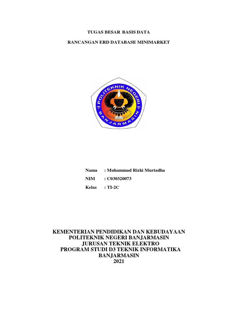 Rancangan ERD Database Minimarket | PDF