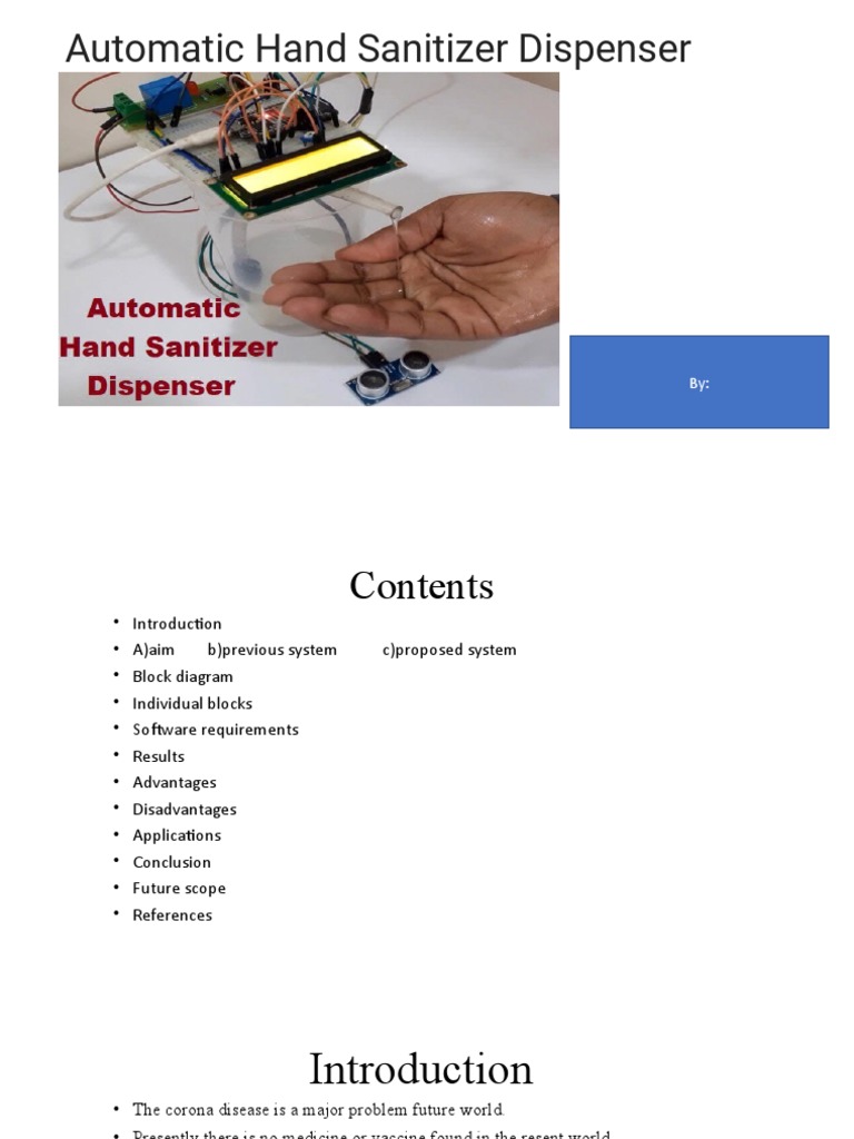 Automatic Hand Sanitizer Dispenser | Download Free PDF | Arduino ...