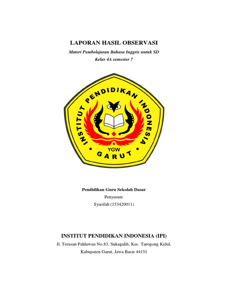 Laporan Hasil Observasi | PDF