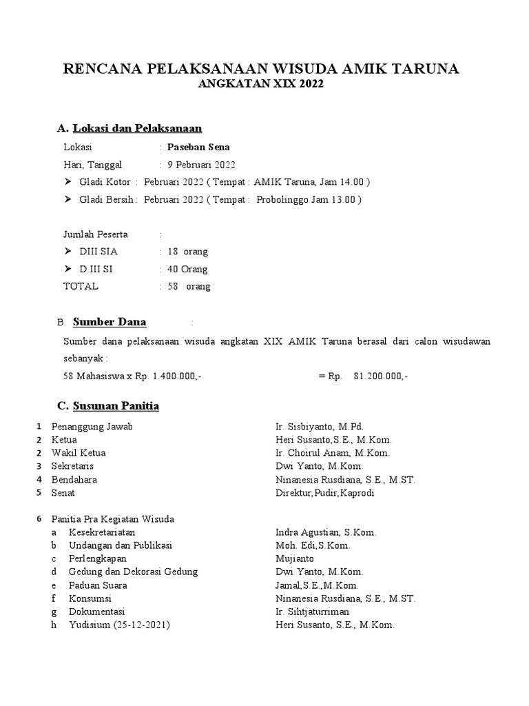 Proposal Wisuda | PDF
