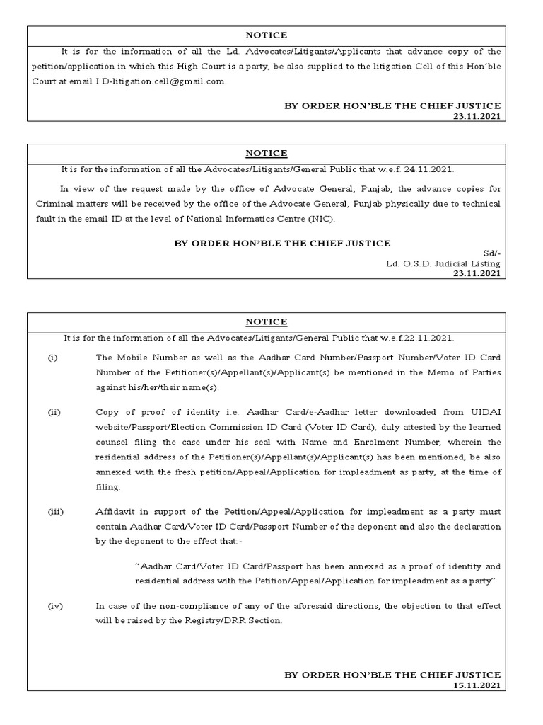 Notice | PDF | Advocate | Appeal