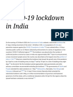 COVID-19 Lockdown Timeline in India | PDF | Emergency Management