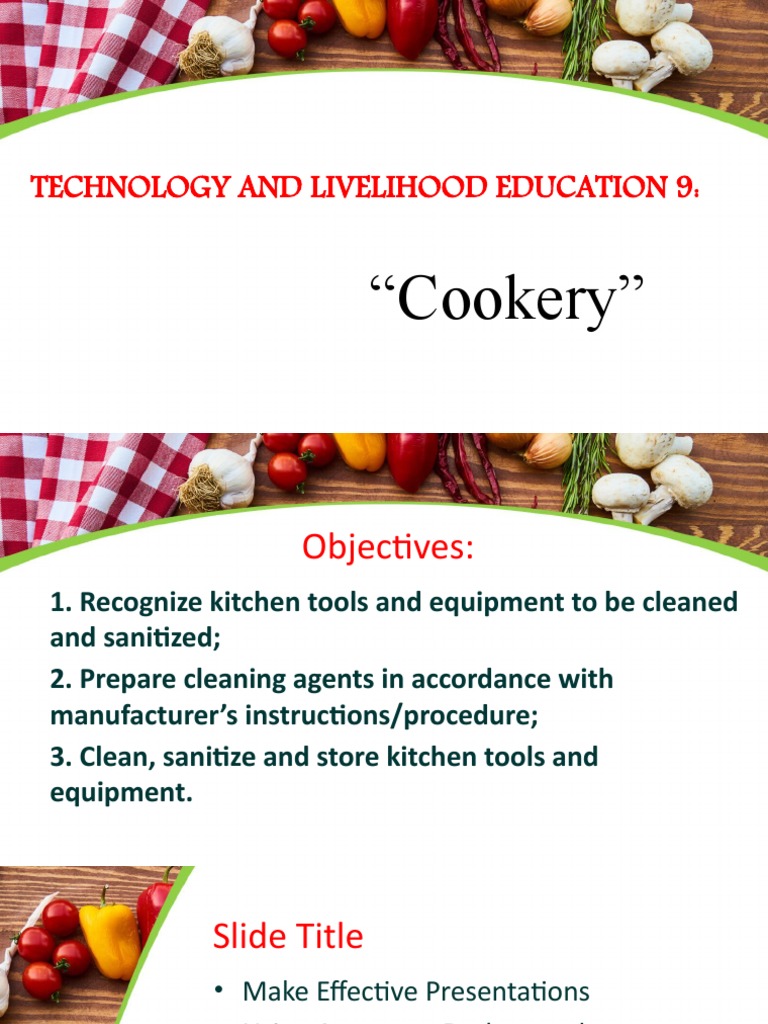 "Cookery": Technology and Livelihood Education 9 | PDF
