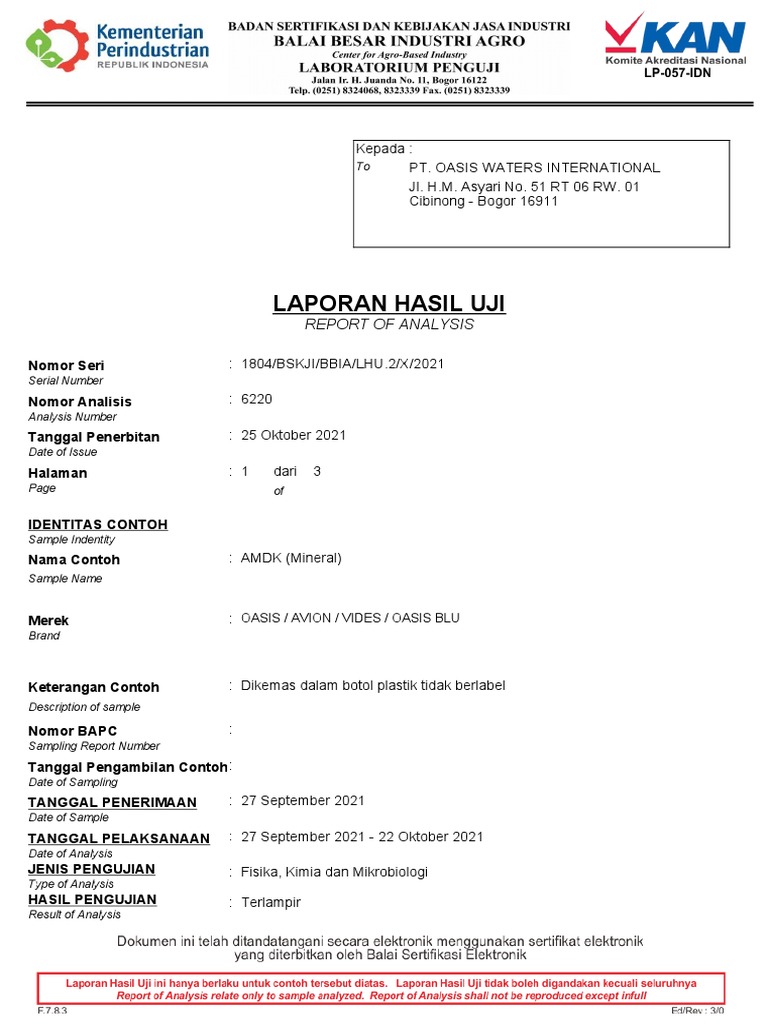 Hasil Lab September | PDF | Sains & Matematika