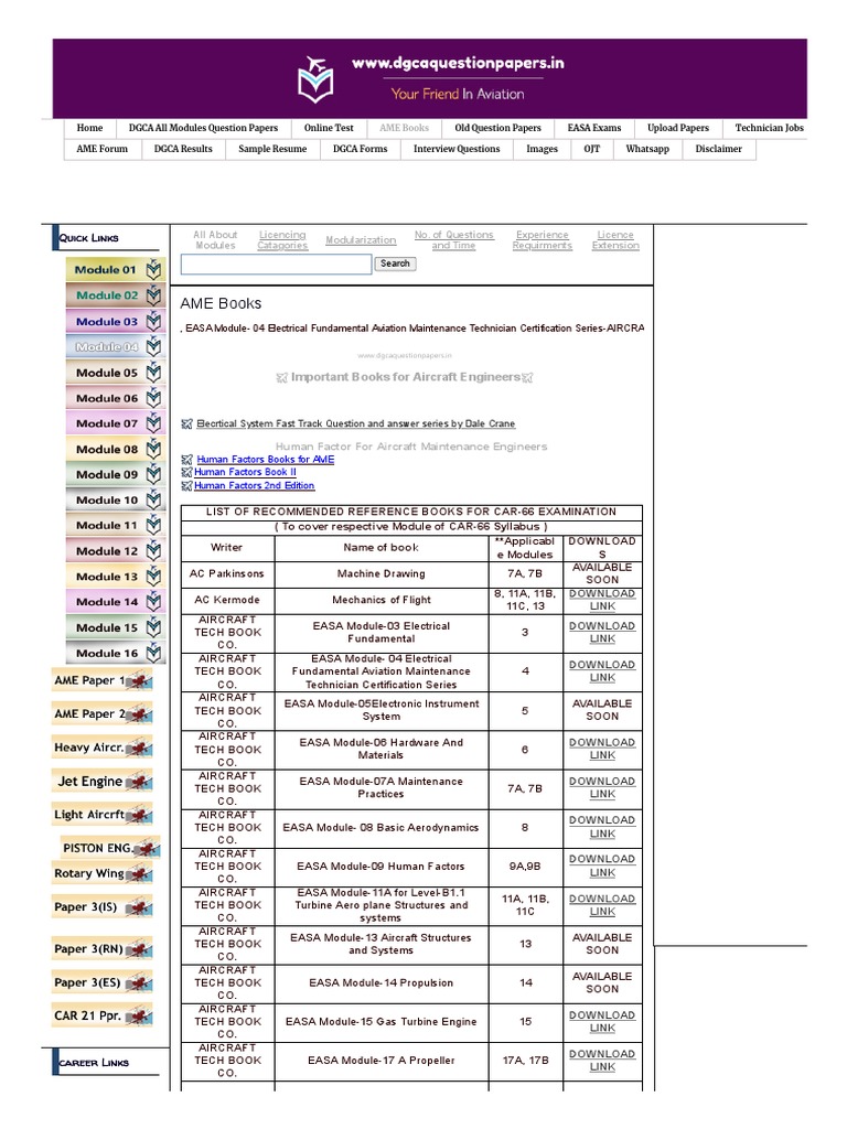 AME Books: Quick Links | PDF | Airplane | Aviation