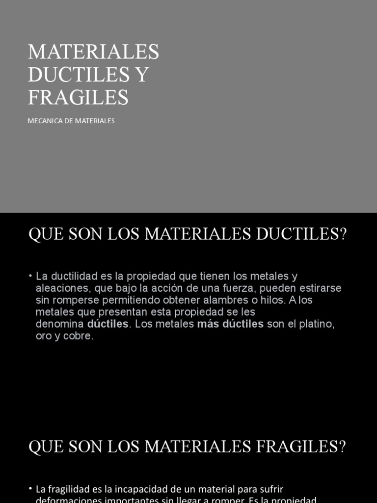 Ductilidad y fragilidad de materiales | PDF | Ductilidad | Rieles