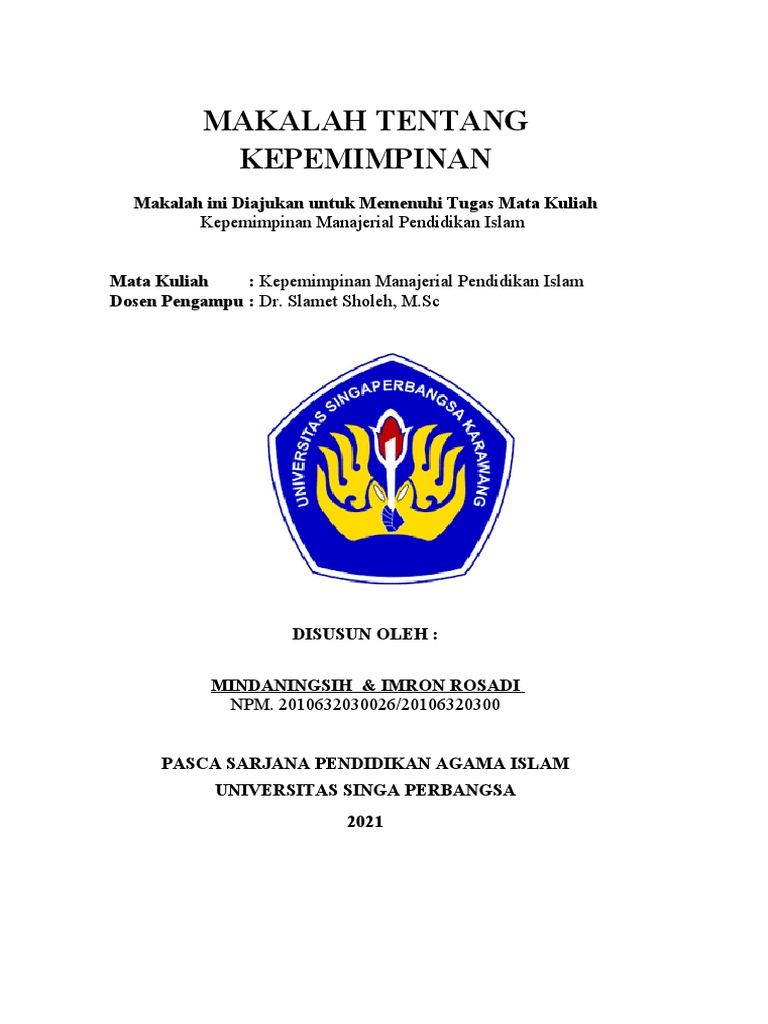Makalah Kepemimpinan Leadership | PDF