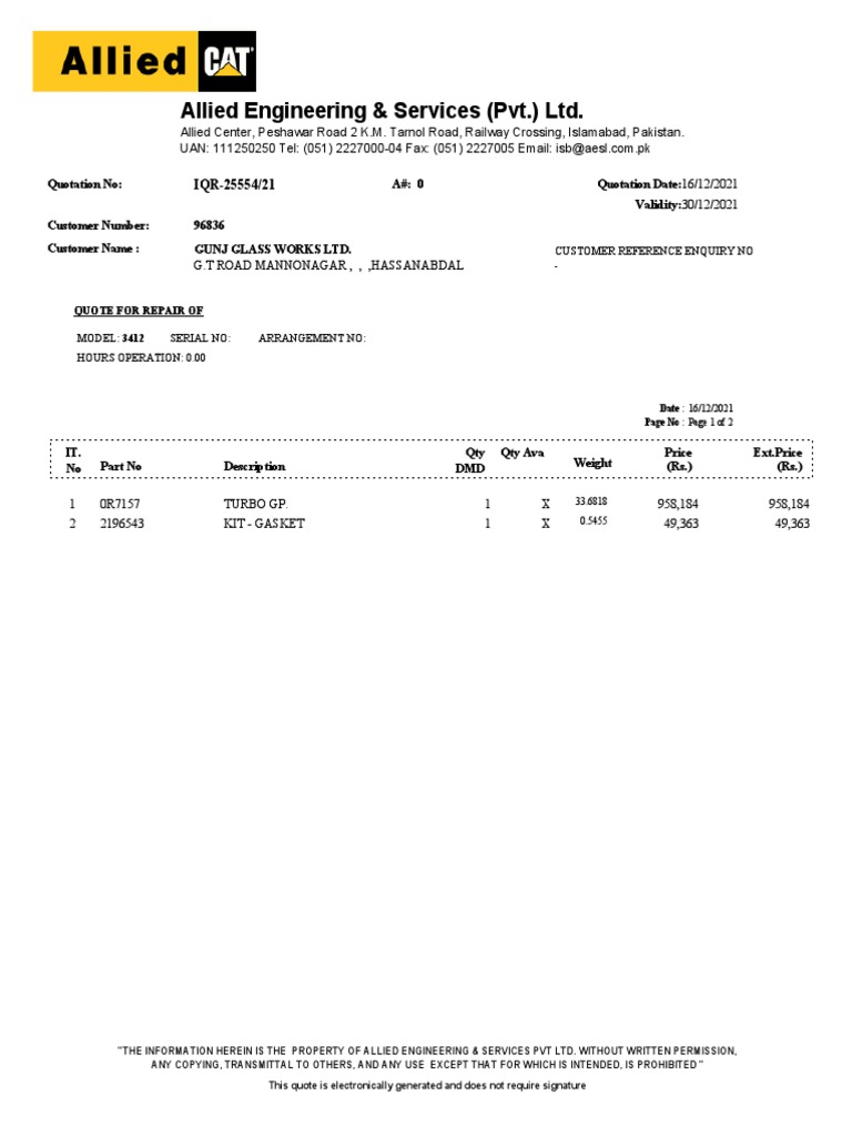 Allied Engineering & Services (PVT.) LTD | PDF | Taxes | Government
