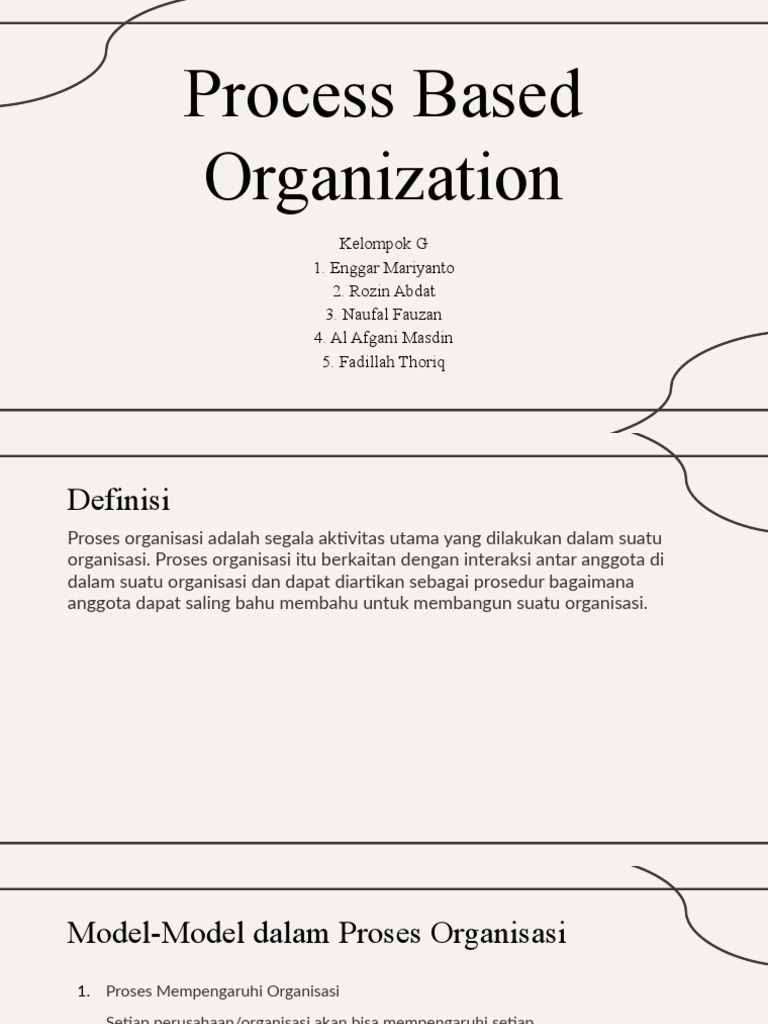Process Based Organization - Kelompok G | PDF