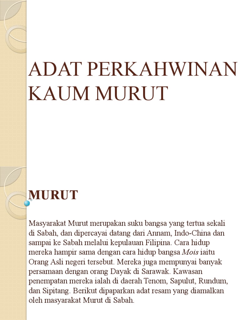 Adat An Kaum Murut | PDF