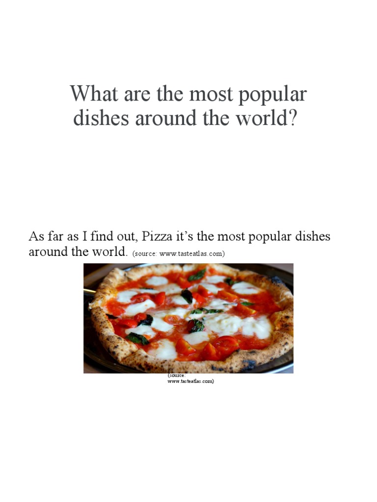 Global Cuisine: Popular Dishes Explained | PDF