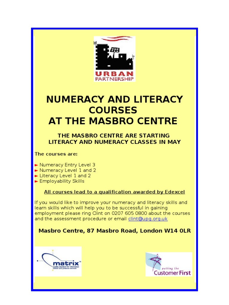 Literacy and Numeracy Final | PDF | Career & Growth
