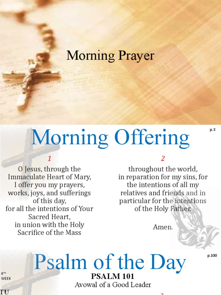 Morning Prayer | PDF | Jesus | Mercy