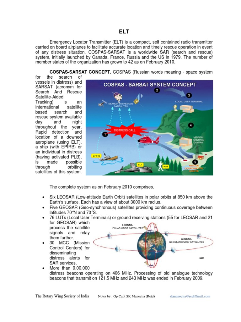 COSPAS-SARSAT CONCEPT. COSPAS (Russian Words Meaning - Space System | PDF
