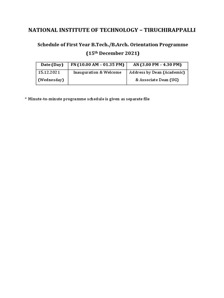 One-Day Orientation Schedule - FYUG | PDF | Foreign Language Studies