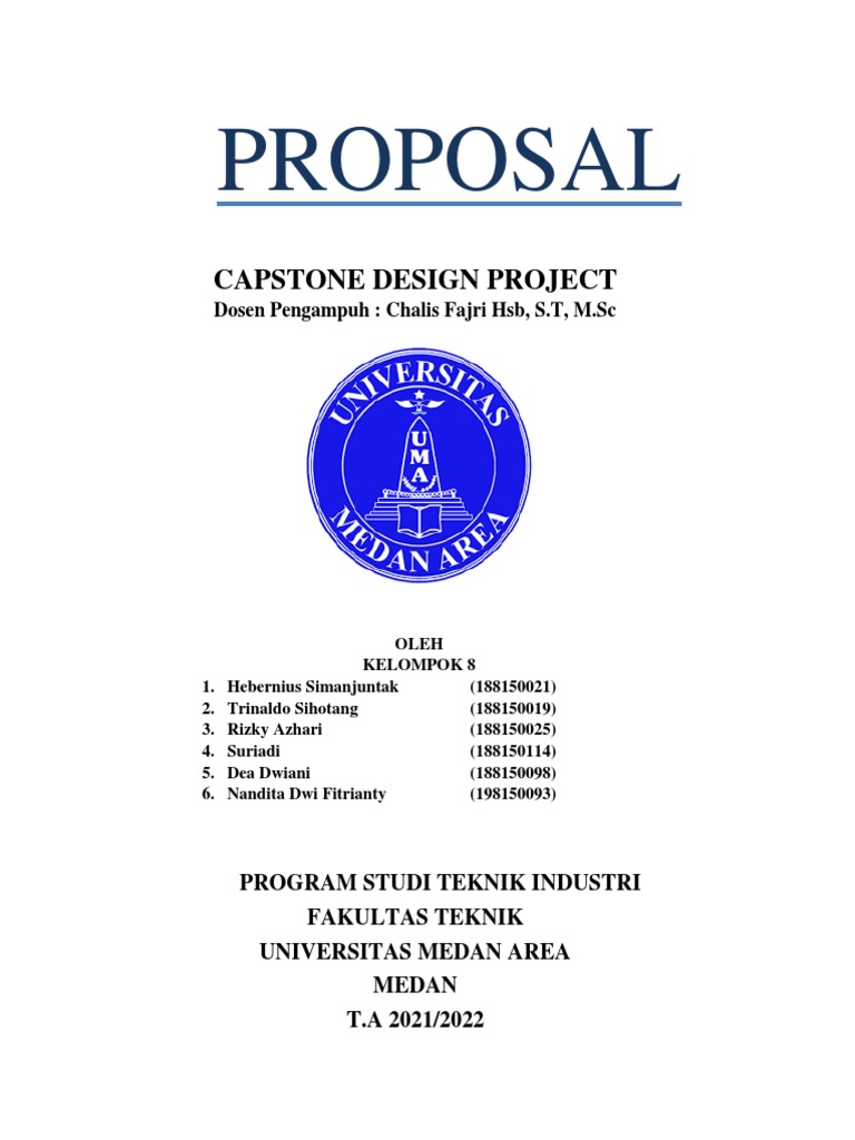 Proposal Capstone Teknik Industri | PDF