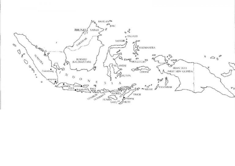 Peta Indonesia Hitam Putih | PDF