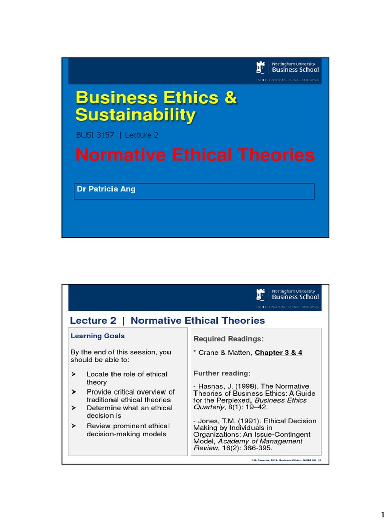 BES T2 Normative Ethical Theories - STH 29sep2021 | PDF ...