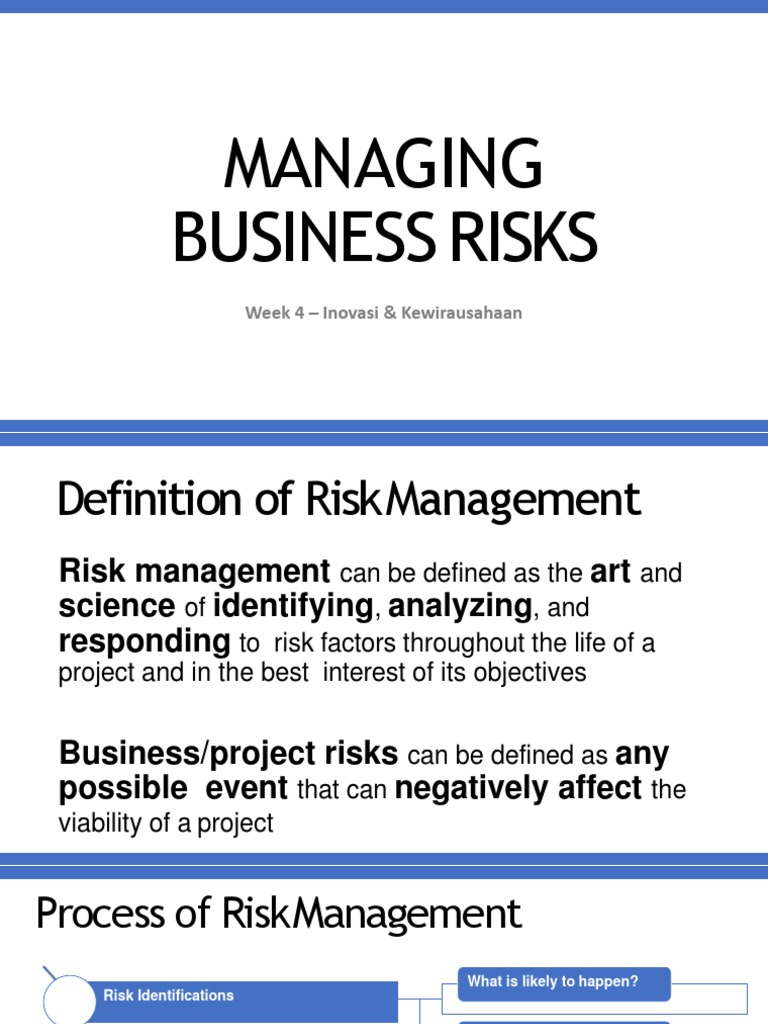 Business Risks | PDF | Risk | International Organization For ...