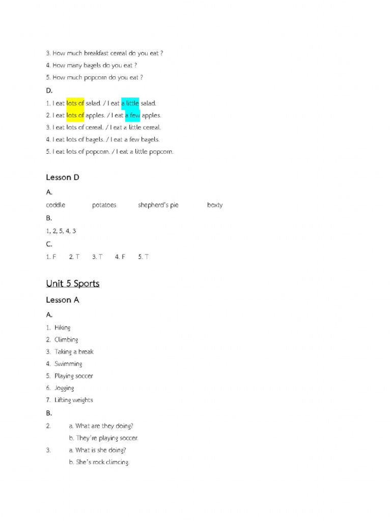 World English 1 Unit 4-6 2 | PDF