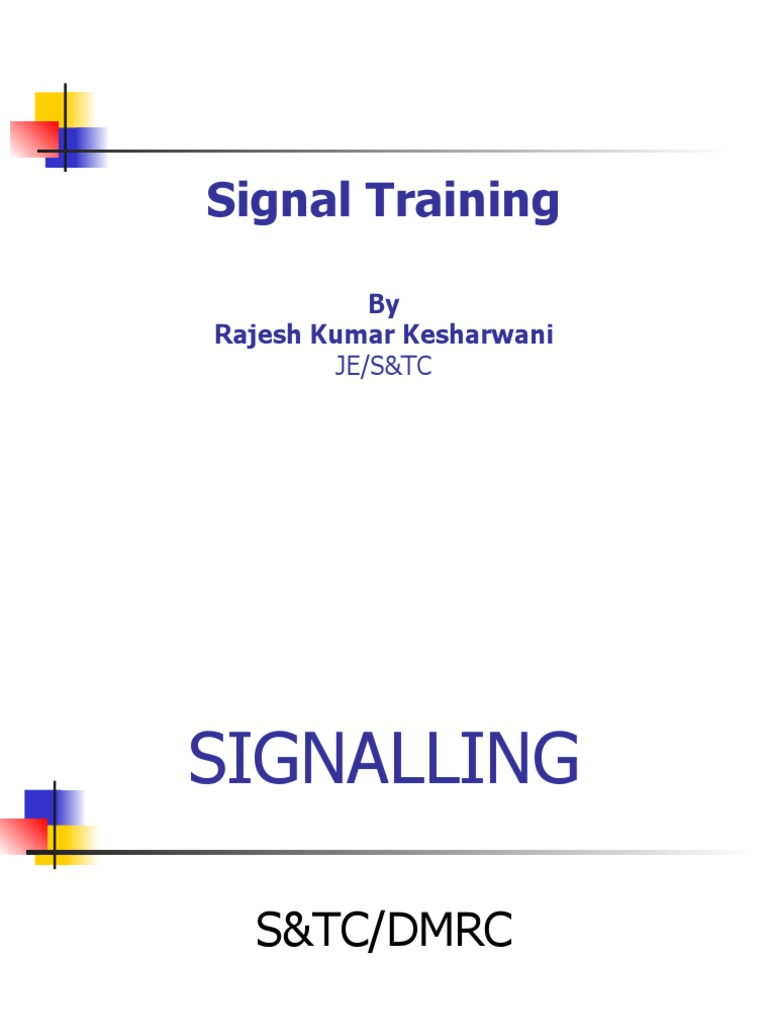 Signal Training Guide for Signal Engineers | PDF | Electrical ...