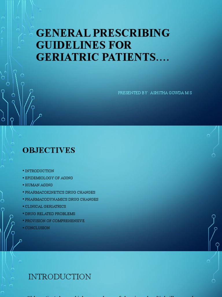 General Prescribing Guidelines For Geriatric Patients | PDF ...