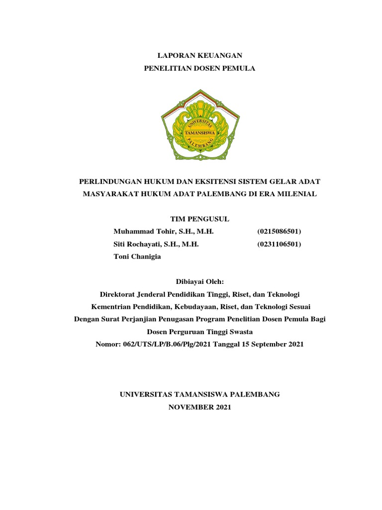 Cover Laporan Keuangan | PDF