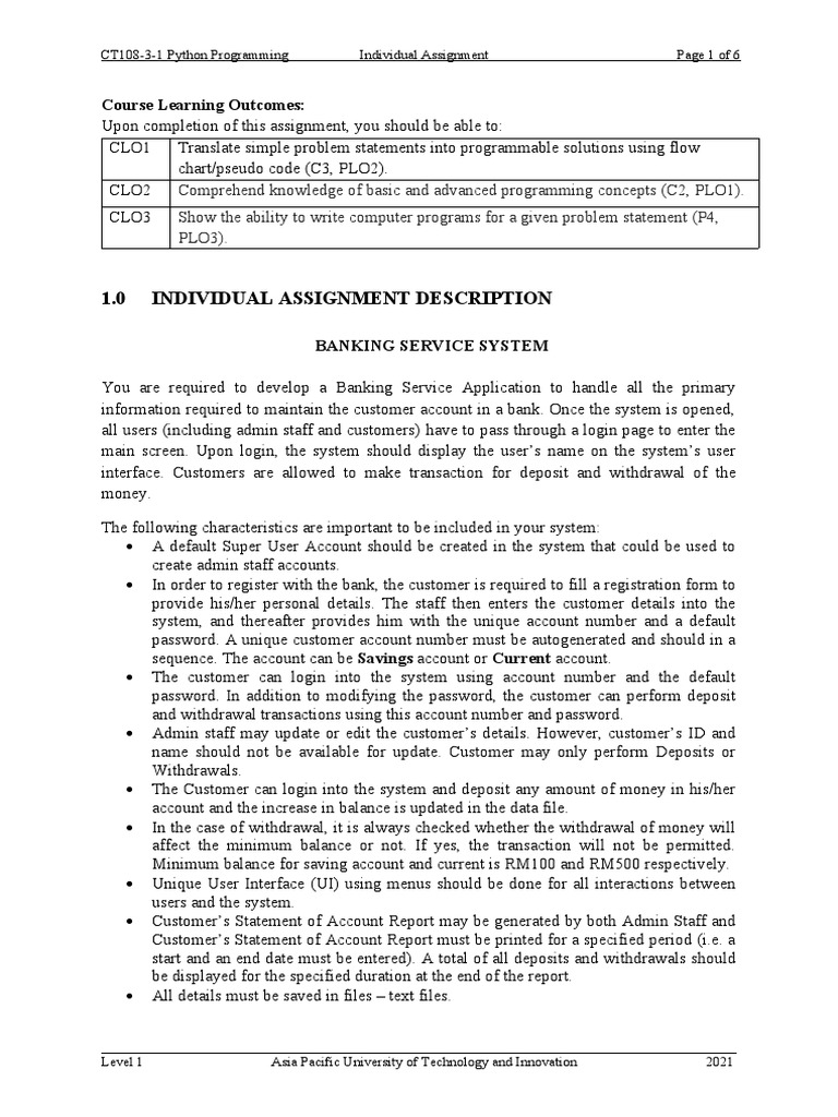 CT108-3-1-PYP - Assignment - Question | PDF | Python (Programming Language) | Computer Programming