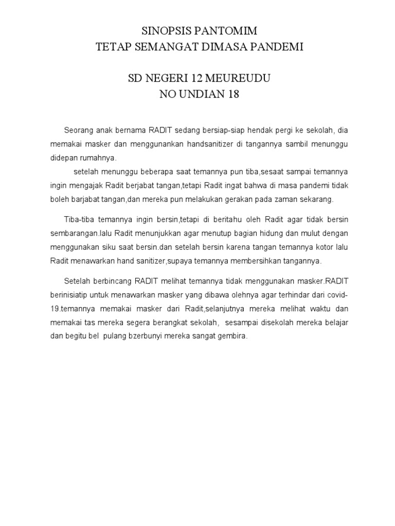 Sinopsis Pantomim | PDF