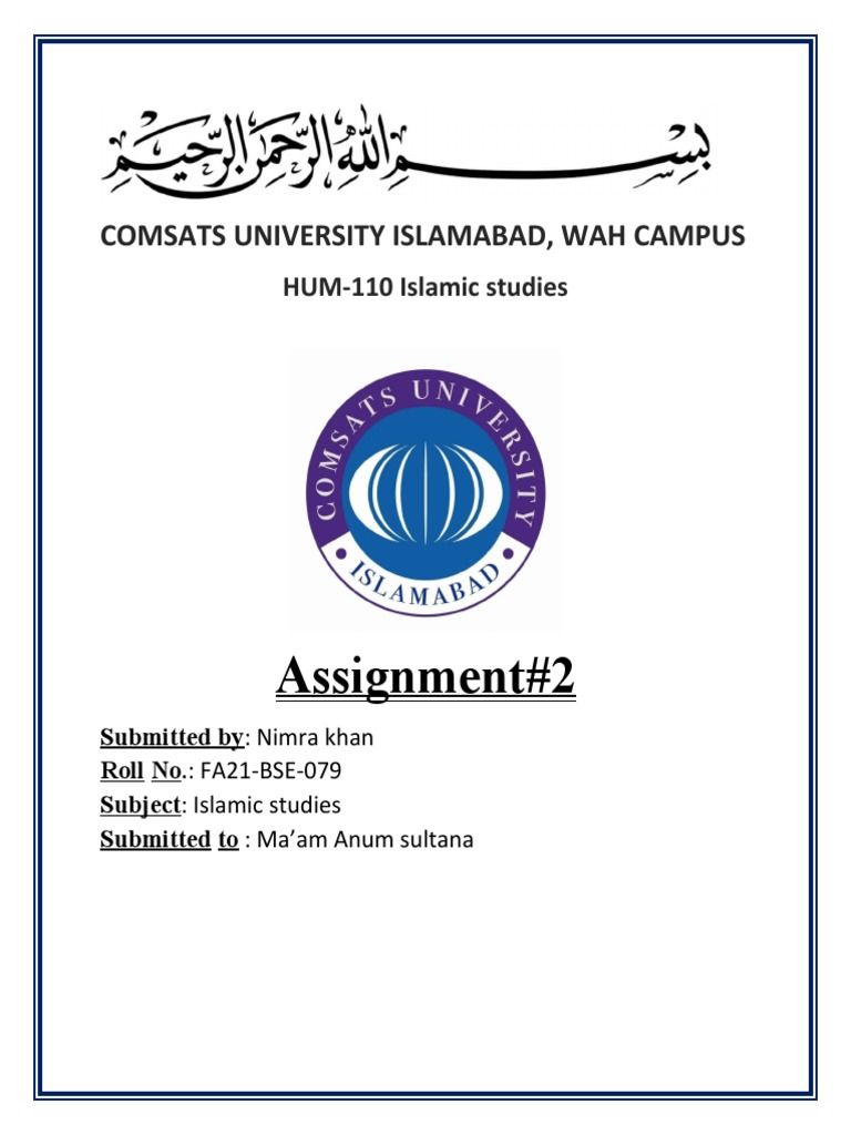 Assignment#2: Comsats University Islamabad, Wah Campus | PDF