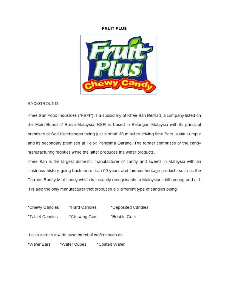 Fruit Plus Candy Brand Analysis | PDF | Candy | Brand