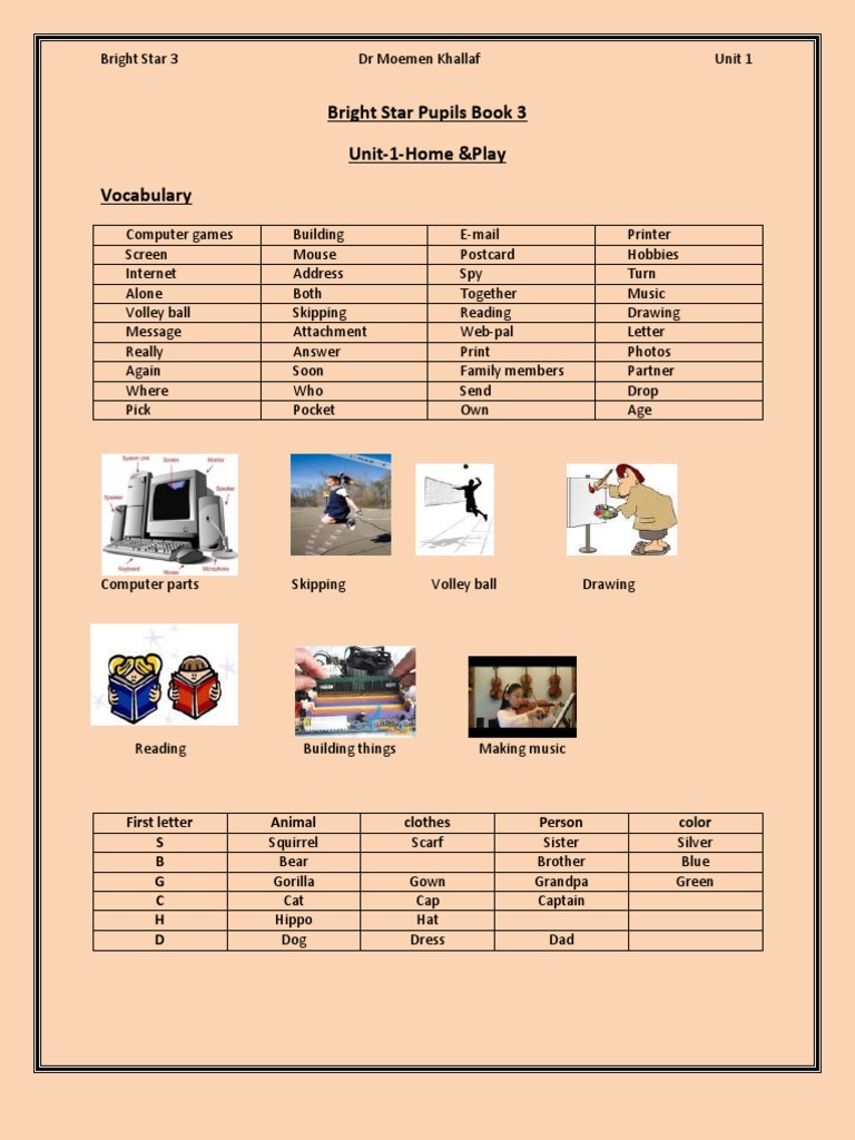 Bright Star Pupils Book 3 Unit 1 | PDF