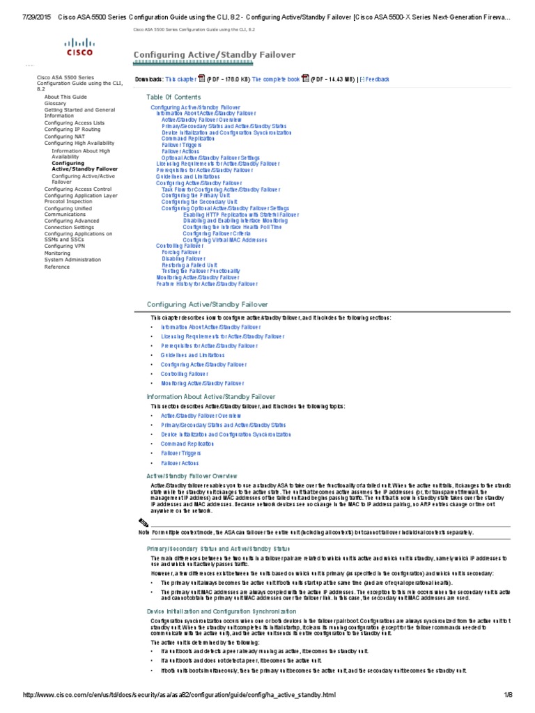 Cisco ASA 5500 Series Configuration Guide Using The CLI | PDF | Ip ...