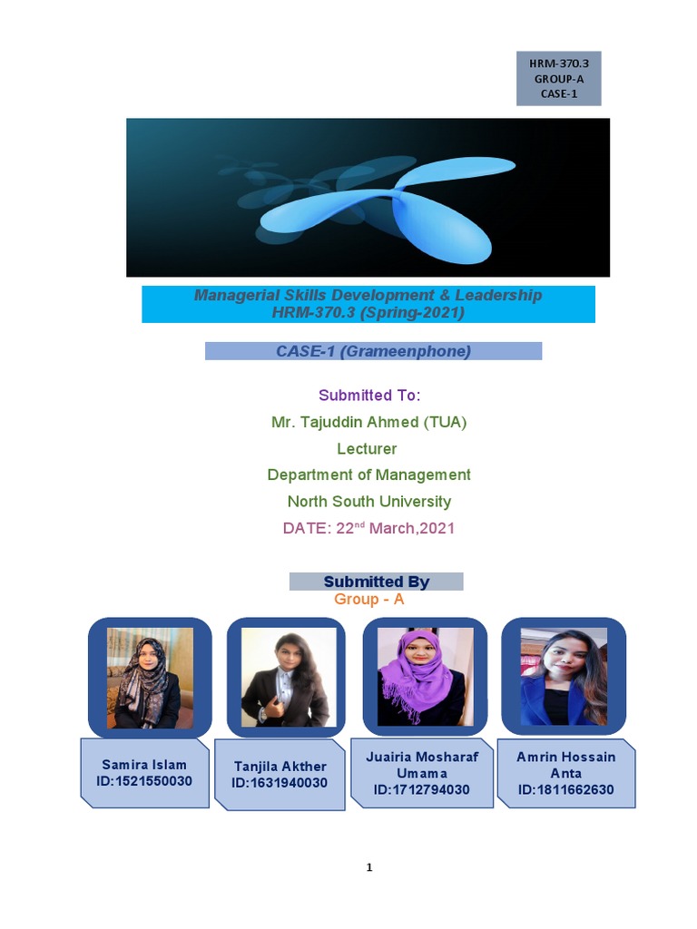 HRM 370 3 Case 1 Group A Tanjila | PDF | Employment | Competitive Advantage