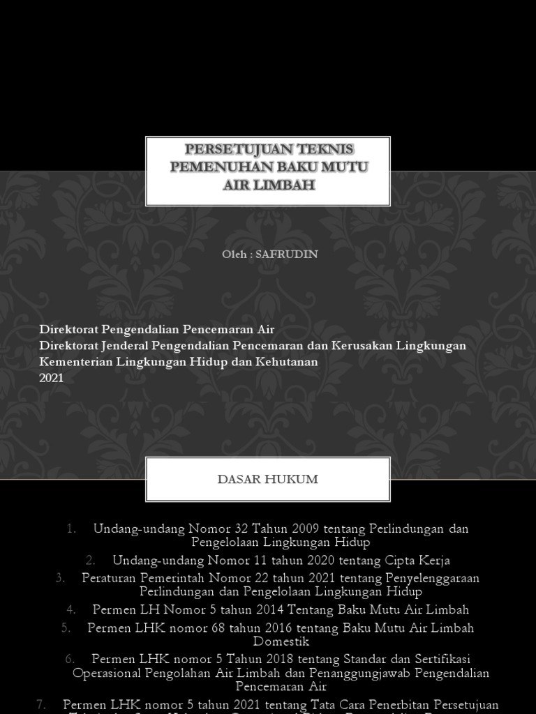 Sosialisasi Pertek Dan SLO Air Limbah | PDF