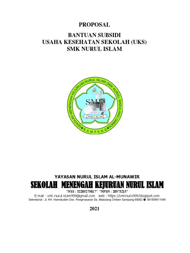 Proposal UKS SMK NURUL ISLAM 2021 | PDF