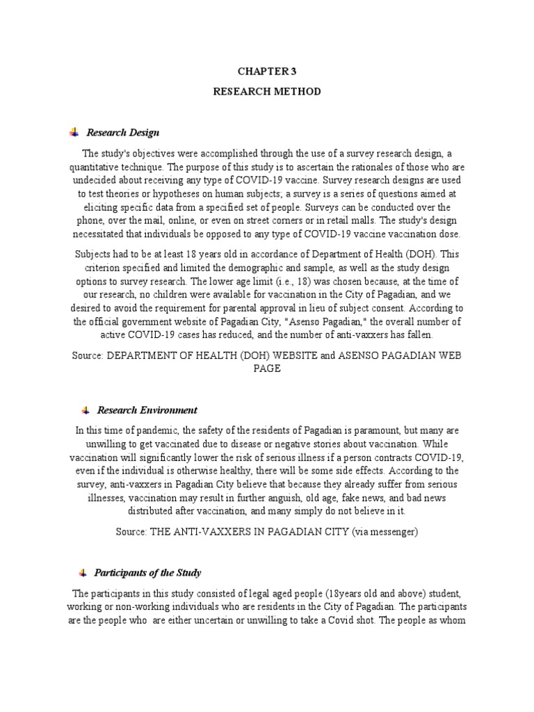 Chapter 3 | PDF | Survey Methodology | Questionnaire