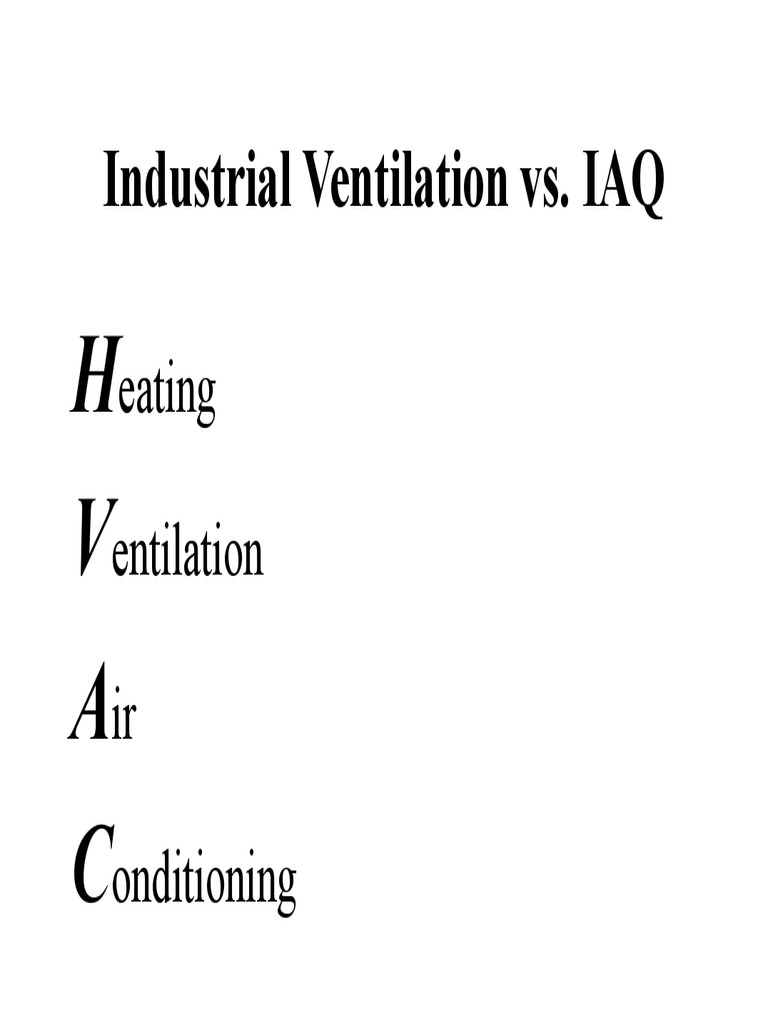 Industrial Ventilation IAQ | PDF | Pressure | Ventilation (Architecture)