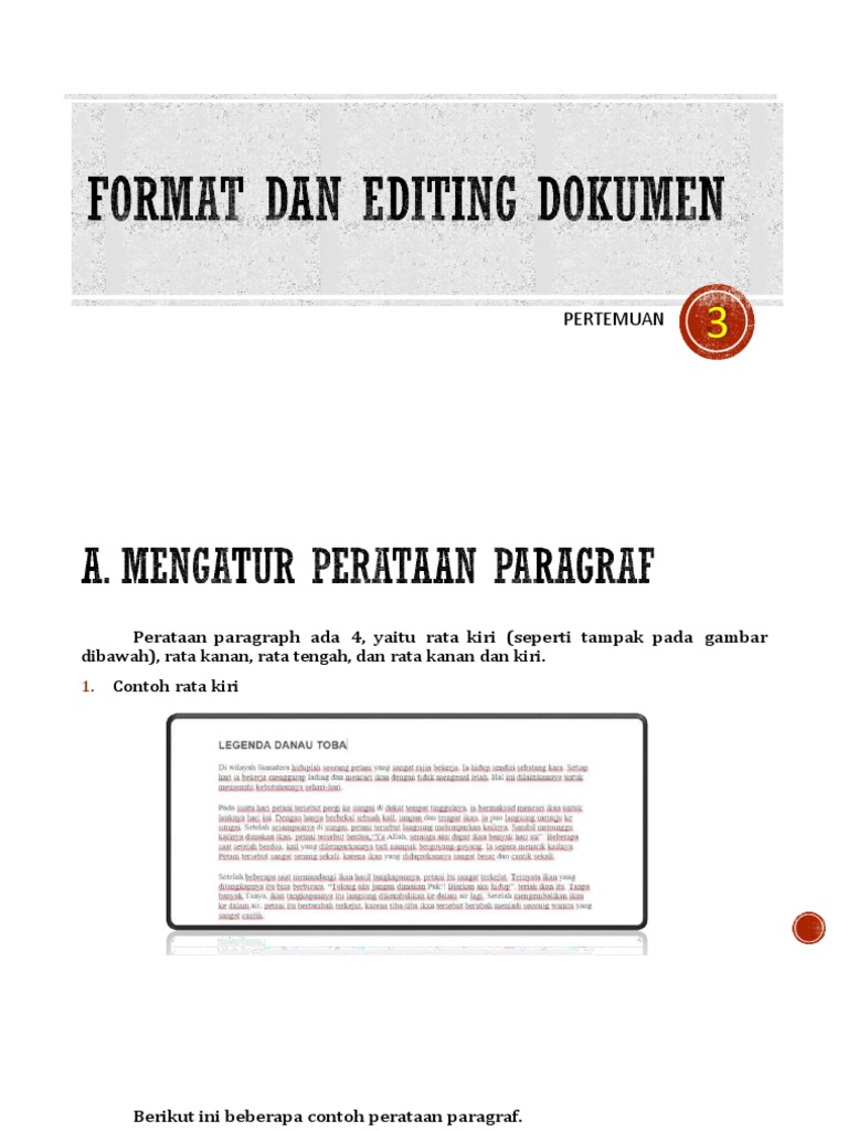 Format Dan Editing Dokumen | PDF