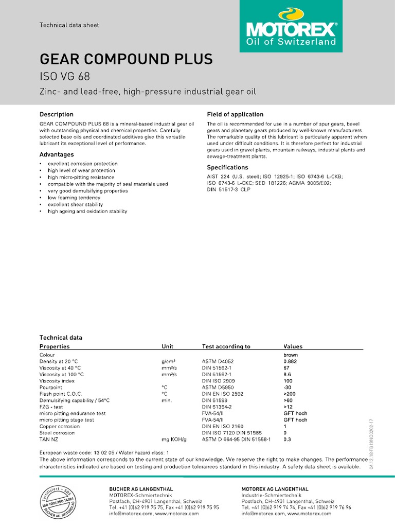 Industrial Gear Oil Guide | PDF | Corrosion | Gear