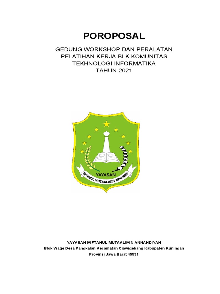 (Rev) Proposal Gedung Workshop | PDF