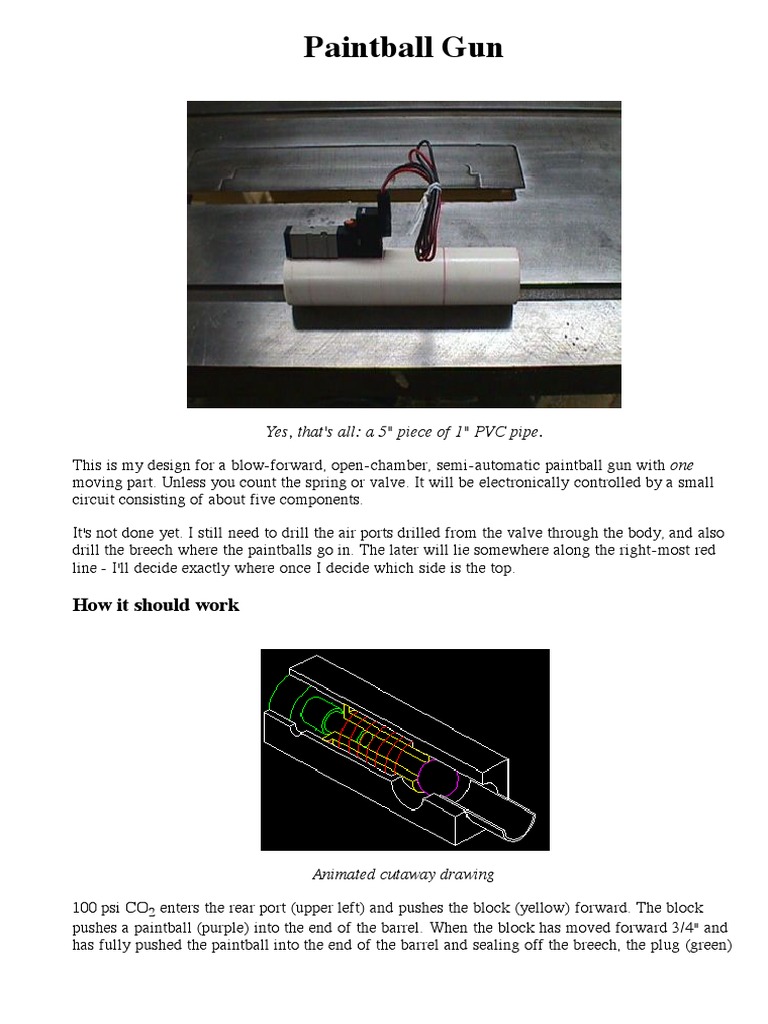 Homemade Paintball Gun | PDF | Pipe (Fluid Conveyance) | Gun Barrel