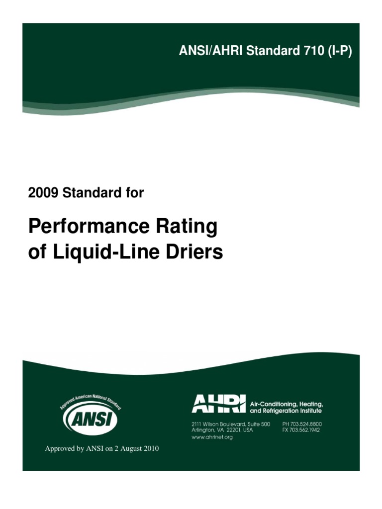 Ansi - Ahri Standard 710-2009 (I-P) | PDF | Water | Statistics
